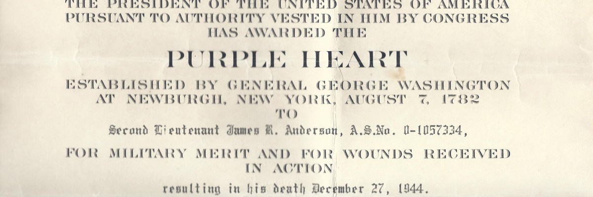 2nd Lieutenant James R. Anderson (1920–1944) – Delaware's World War II ...