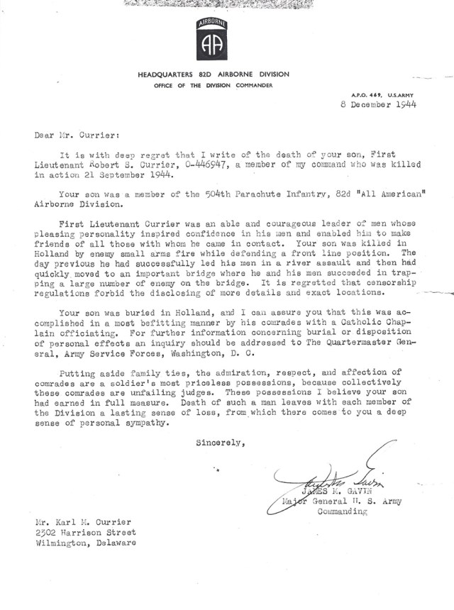 1st Lieutenant Robert S. Currier (1919–1944) – Delaware's World War II ...