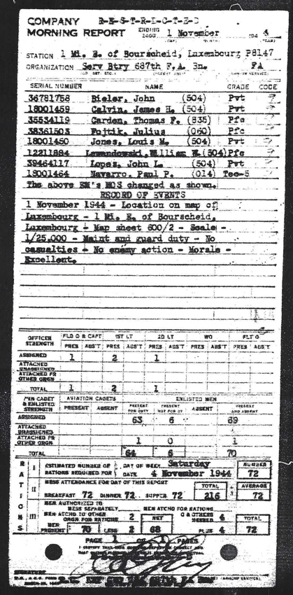 Private 1st Class William W. Lewandowski (1925–1944) – Delaware's World ...