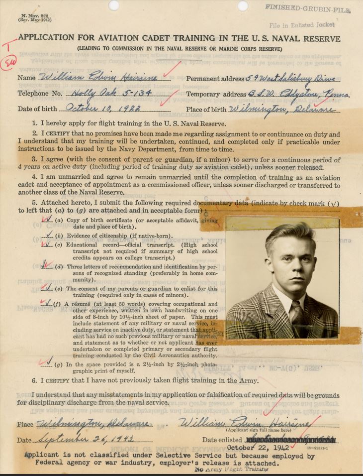 Aviation Cadet William E. Hairsine (1922–1943) – Delaware's World War ...